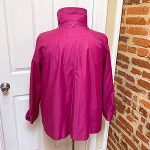Gallery | Jackets & Coats | Gallery Woman Bright Pink Hooded Swing Rain ...